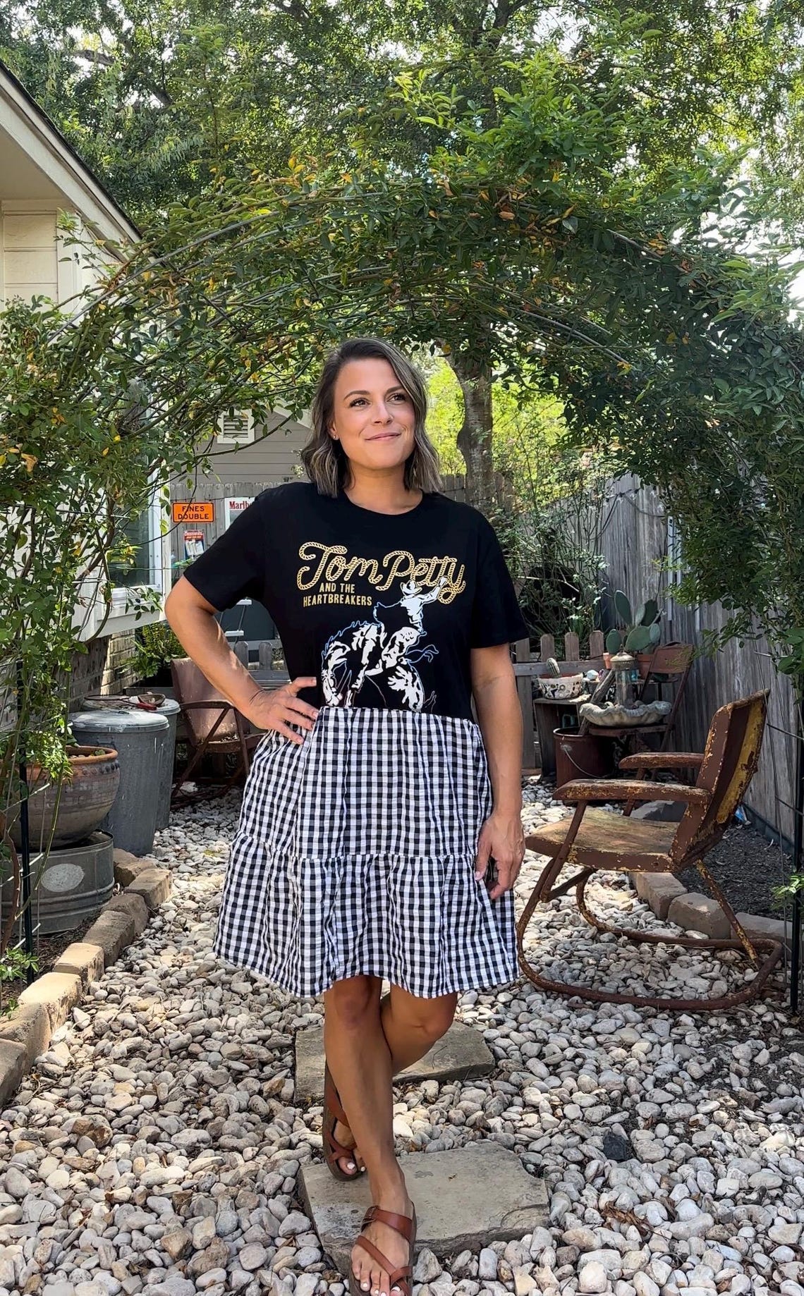 Band T-shirt Dress Maxi Repurposed Dress Handmade Dress Refashioned ...