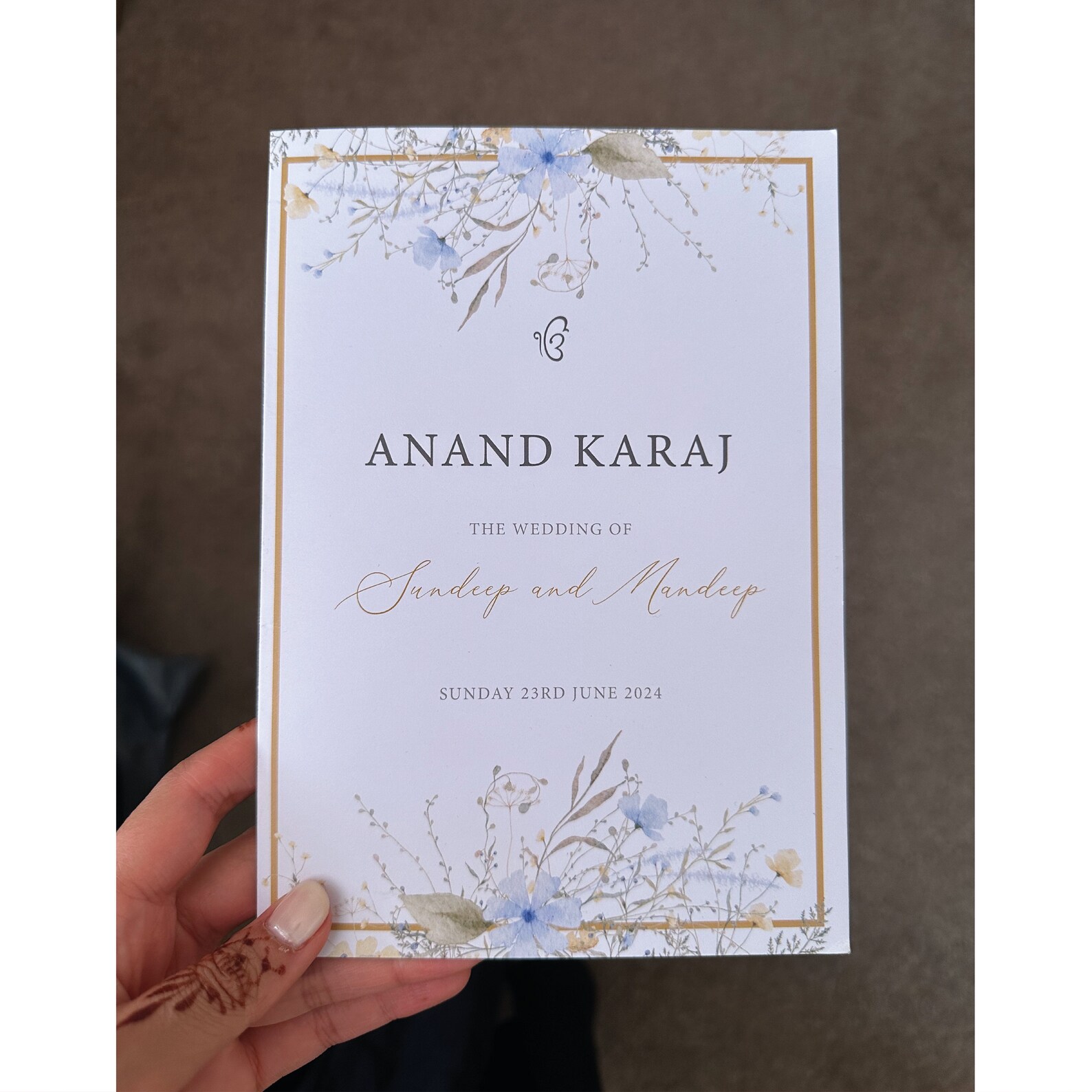 Anand Karaj Booklet Digital Printable Design | Sikh Wedding | Indian ...