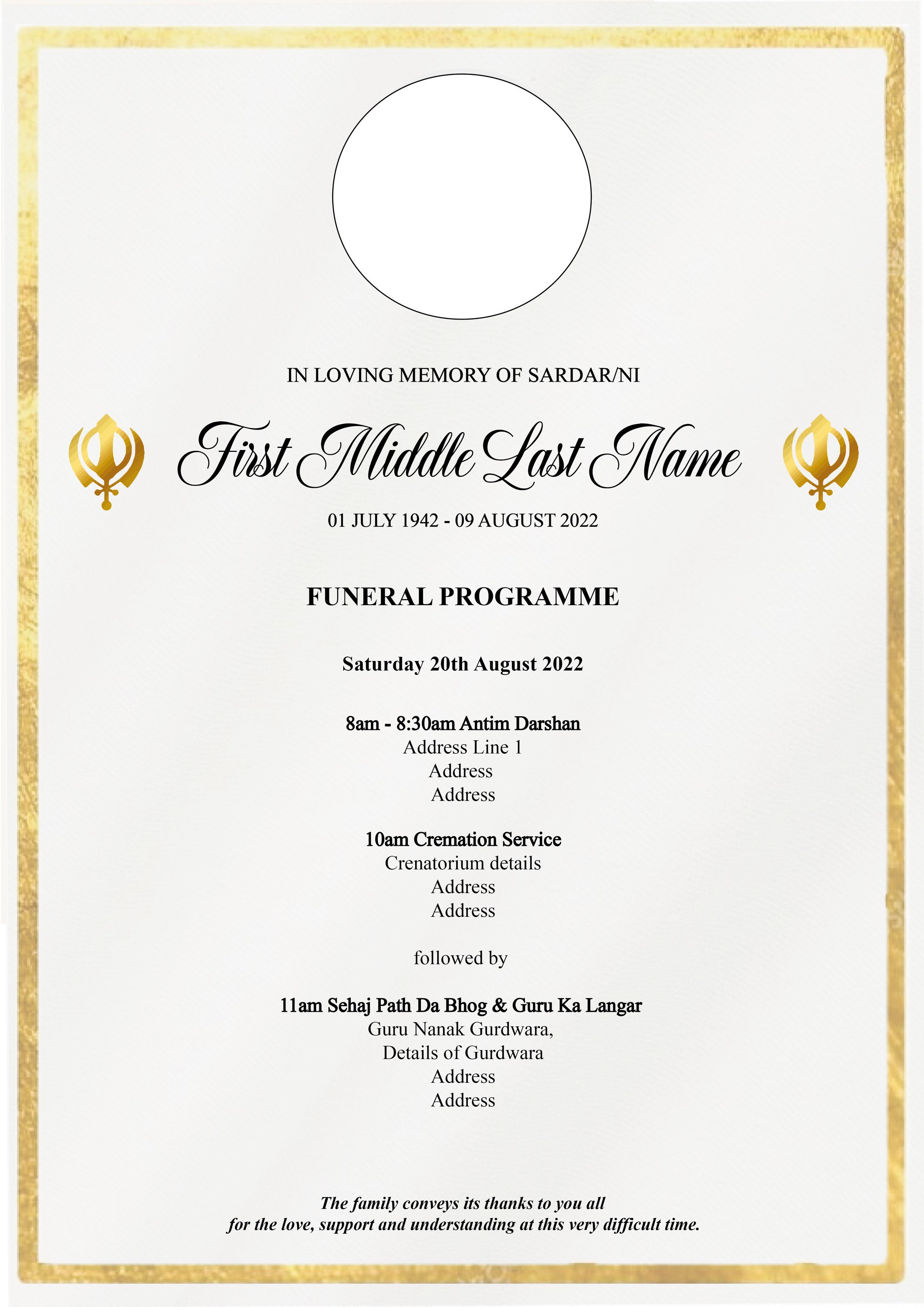 Sikh Funeral Checklist at Jamie Crow blog