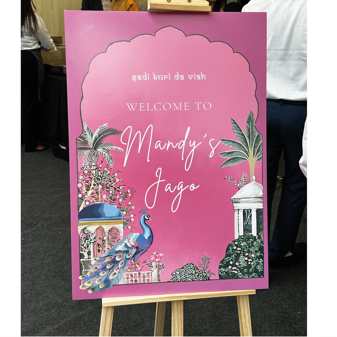 Indian Welcome Wedding Sign Design Indian Peacock Digital Design Only ...