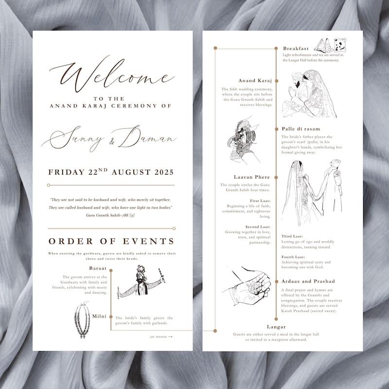 Wedding Info Programs - Etsy UK