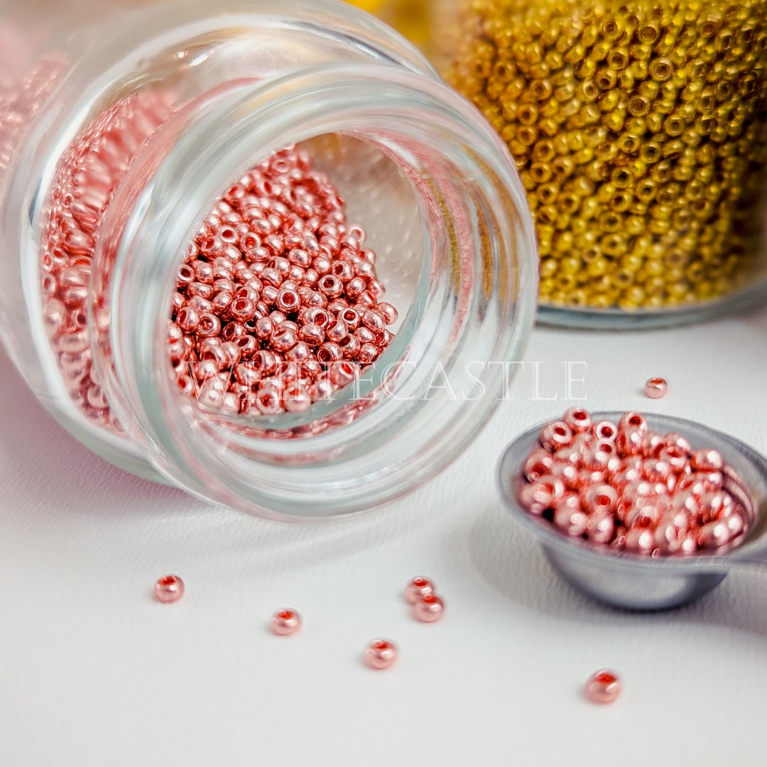 10g 50g 100g High Quality Seed Beads Premium Metallic Rose - Etsy