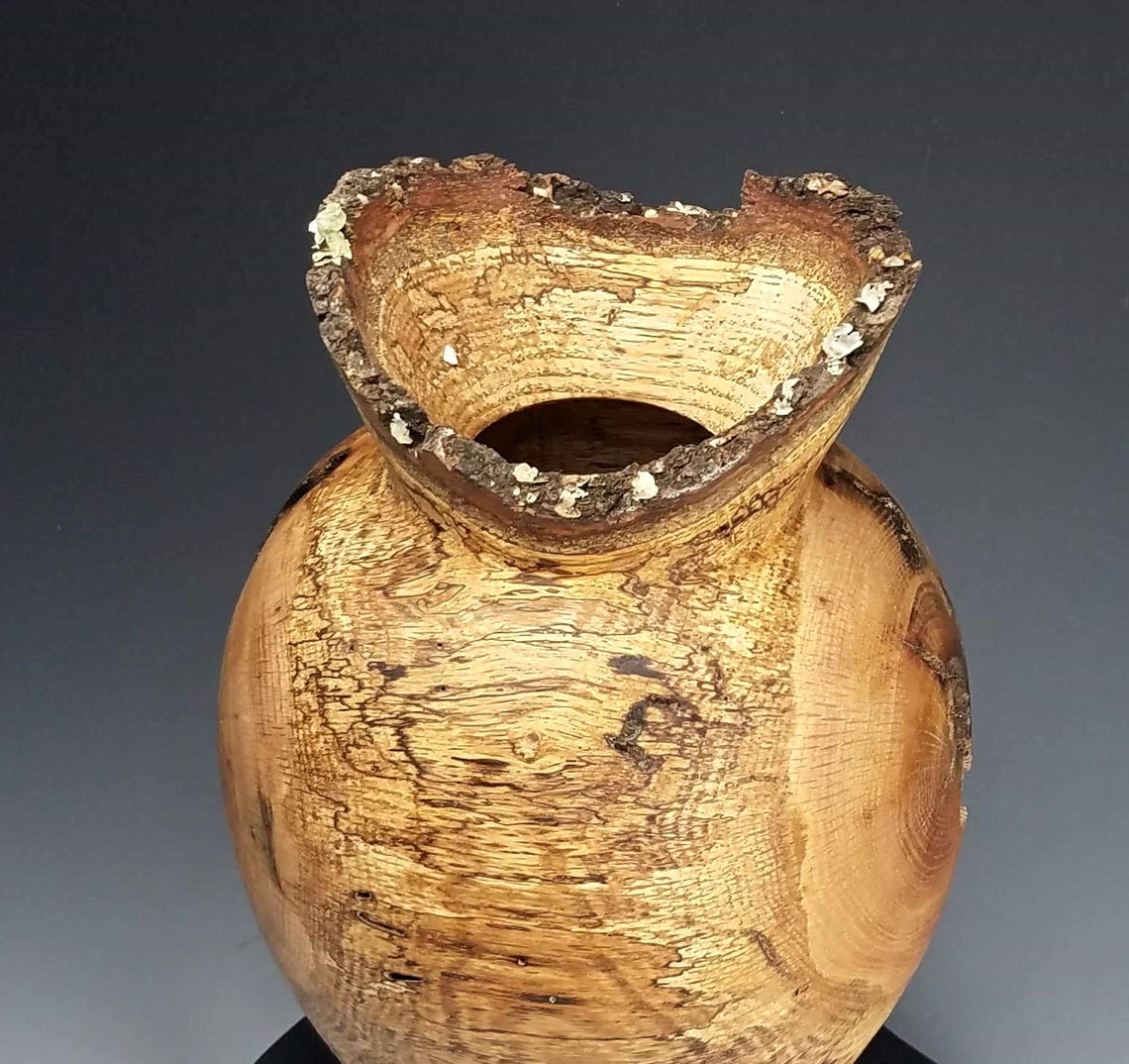 A Natural Classic Wood Vase Natural Edge Live Edge - Etsy