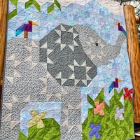 Patchwork Elephant Quilt Pattern, PDF Instant Download, Baby Blanket ...
