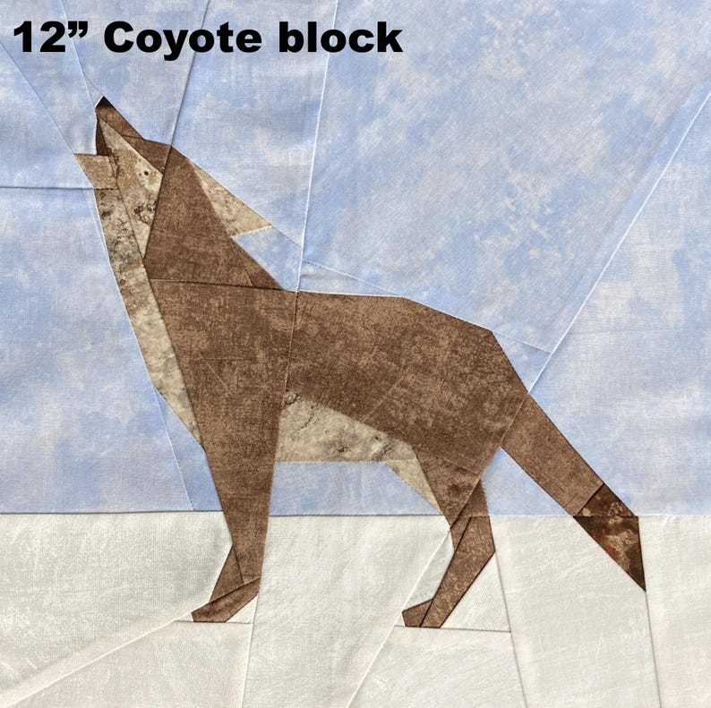 Coyote DIGITAL Quilt Block Pattern - Etsy