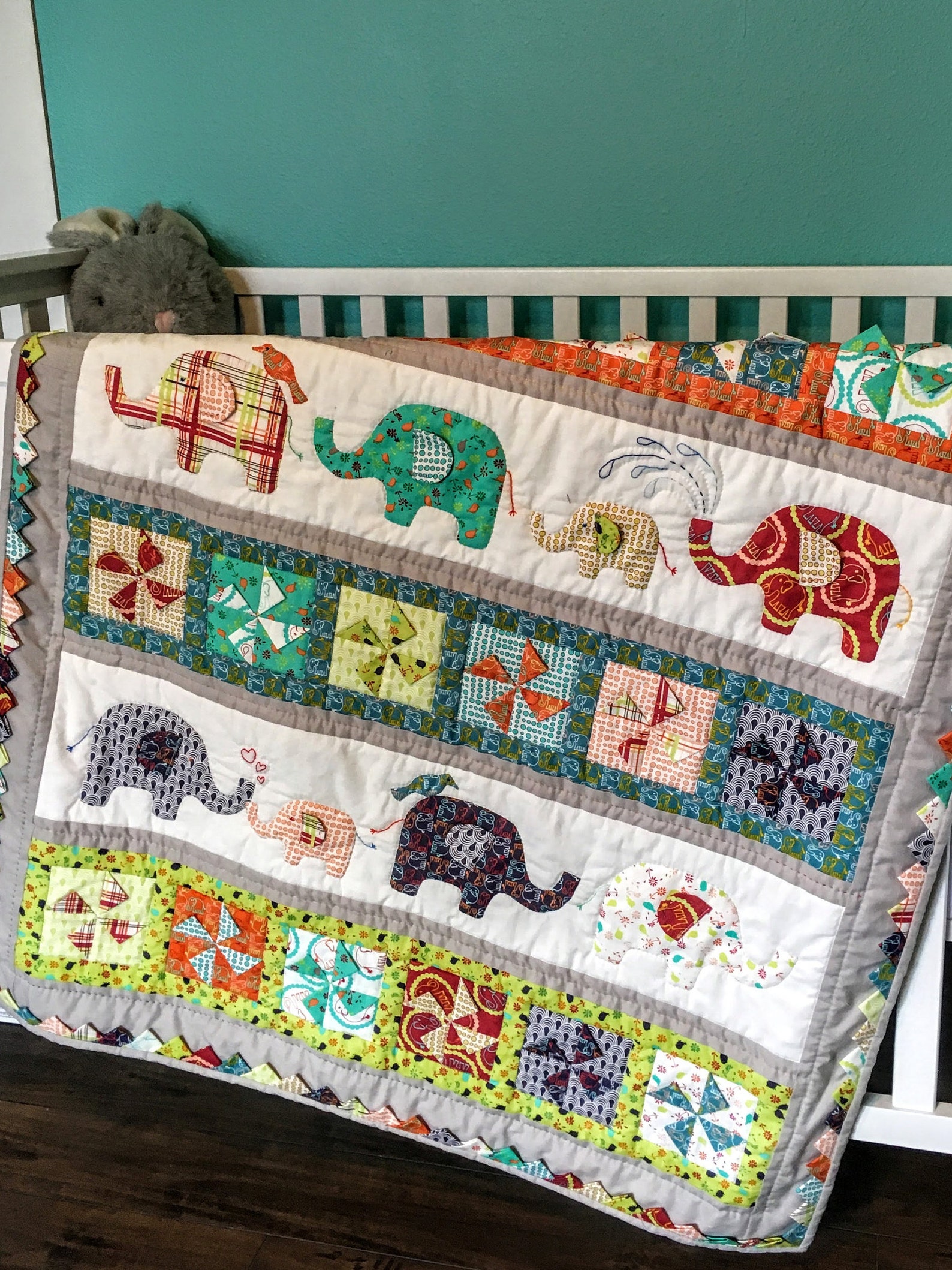 Baby Elephant Walk Quilt Pattern PDF - Etsy Australia