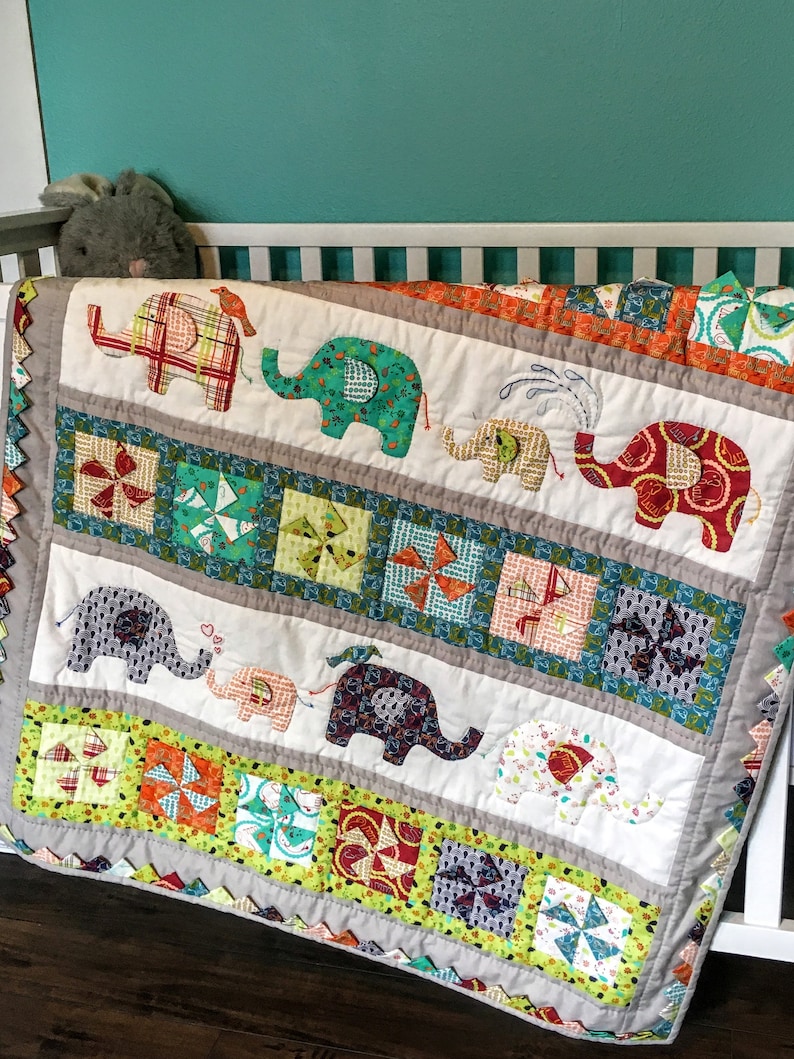 Baby Elephant Walk Quilt Pattern PDF | Etsy Australia