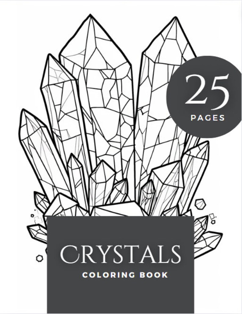 Crystals Coloring Book - Etsy