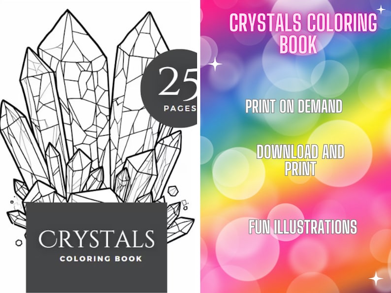 Crystals Coloring Book - Etsy
