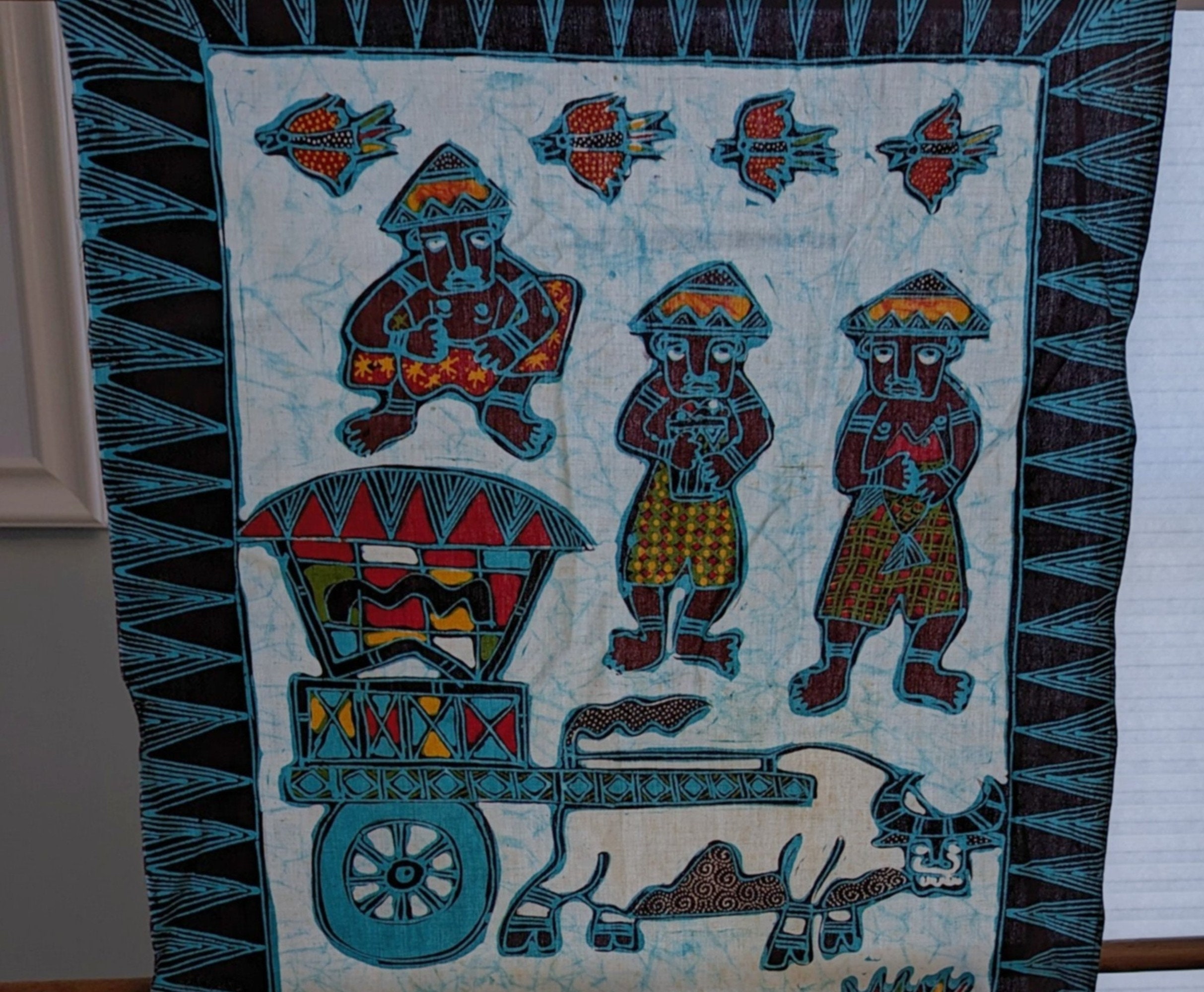 Batik Wall Hanging 1990 s Vintage Indonesian Hand Made Batik Panel of ...