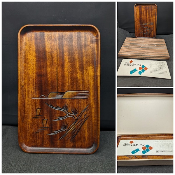 Japanese Wood Serving Tray - Etsy