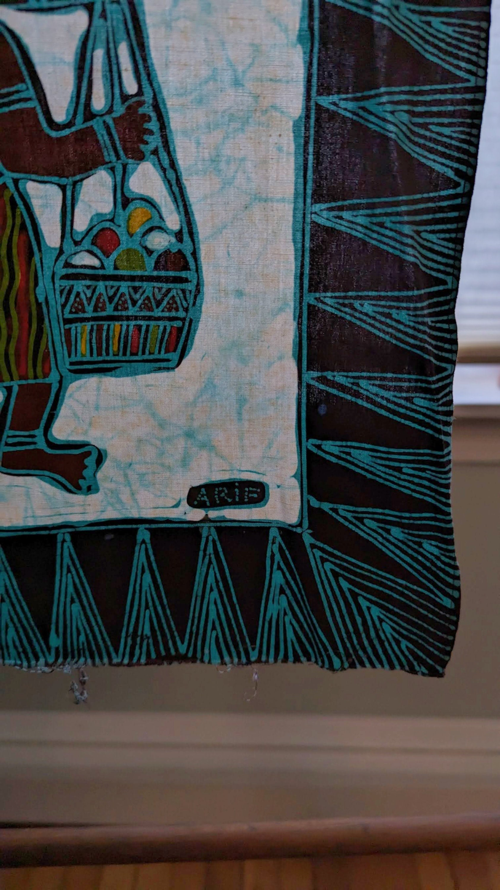 Batik Wall Hanging 1990 s Vintage Indonesian Hand Made Batik Panel of ...