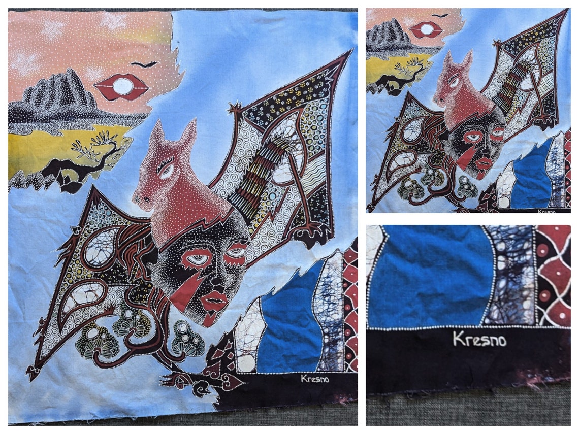 Wall Art - Batik Wall Hanging From the 1990s - Authentic Indonesian ...