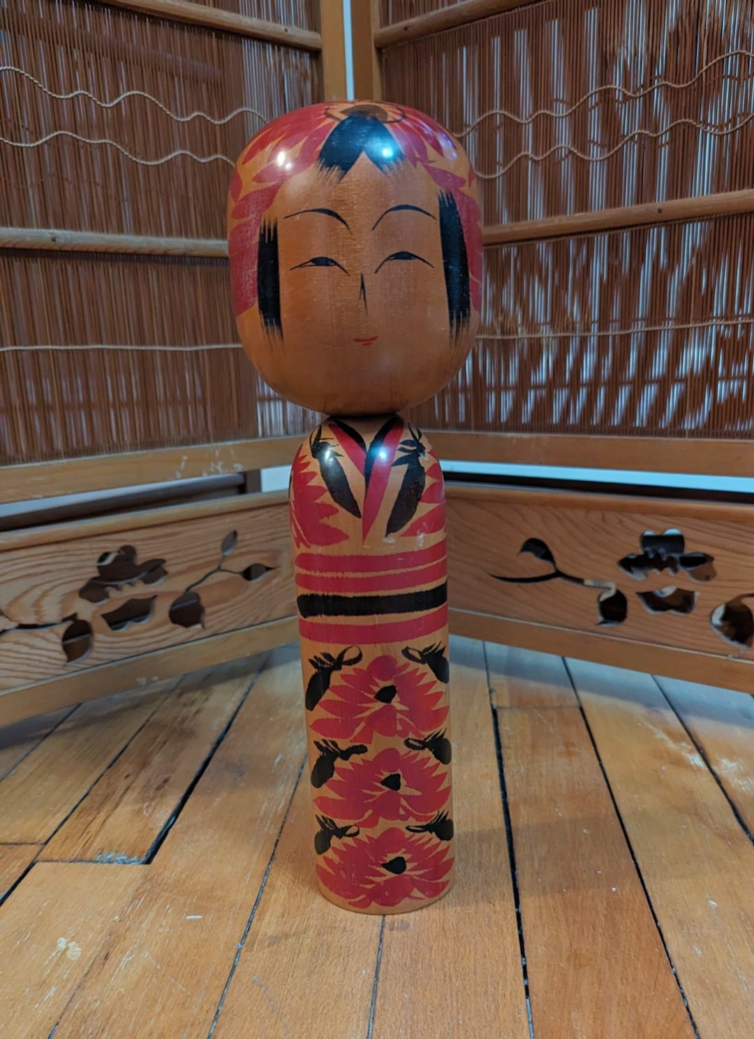 Kokeshi Doll Japanese Traditional Vintage Wooden Dolls. Hand Carved and ...