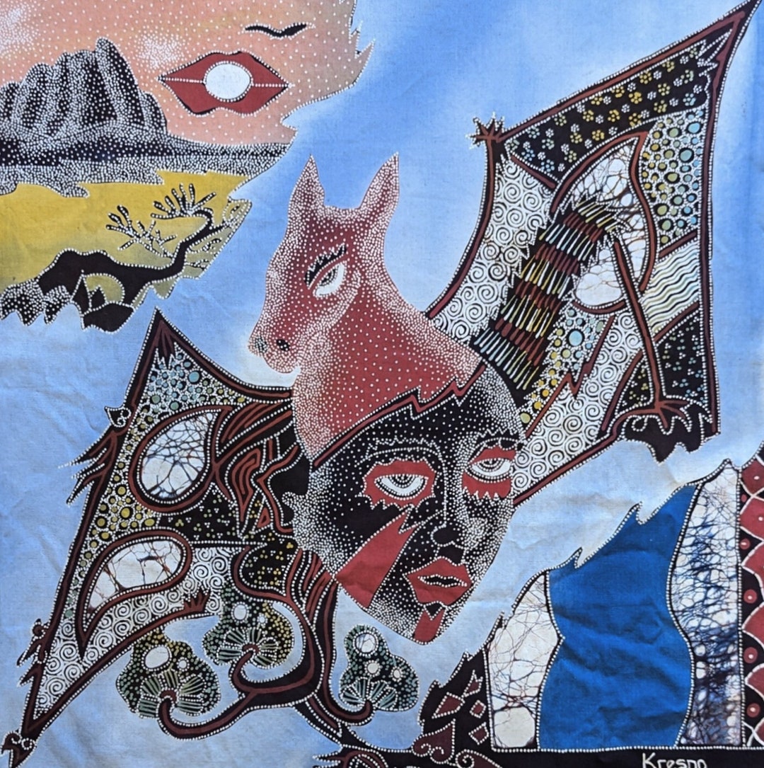 Wall Art - Batik Wall Hanging From the 1990s - Authentic Indonesian ...