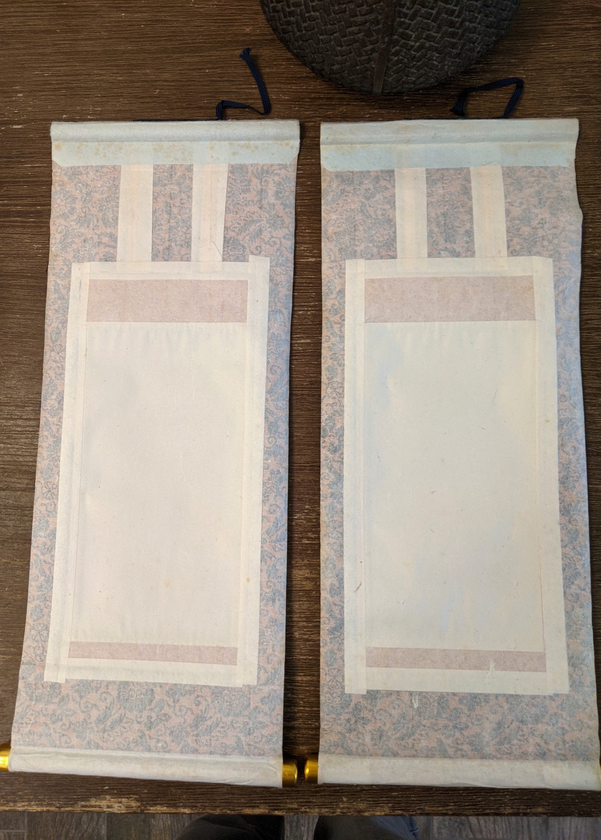 Japanese Buddhist Shrine Scrolls - Set of 2 Miniature Scrolls of Kobo ...