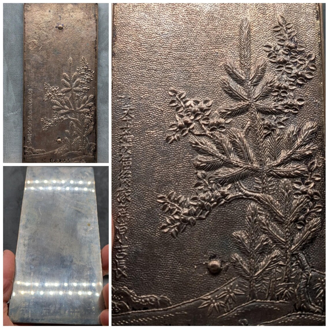Antique Japanese Kagami - Bronze Antique Hand Mirror - Large Portable ...