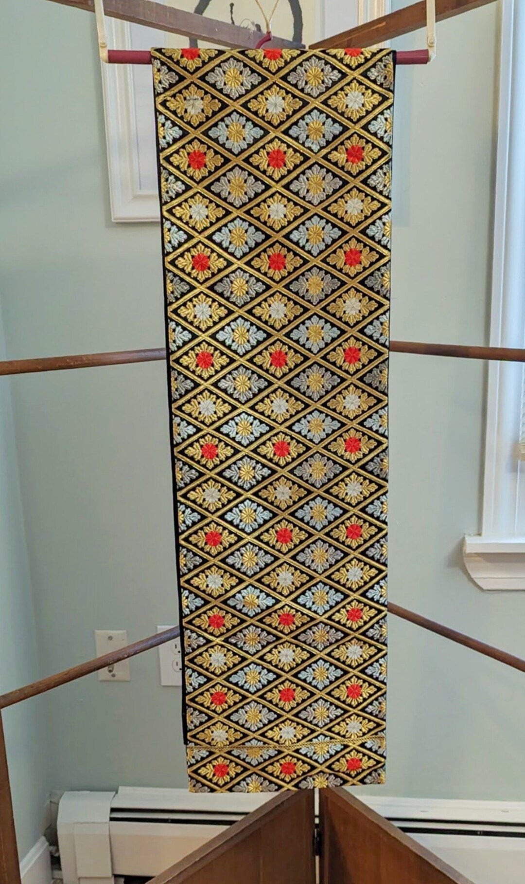 Japanese Silk Obi - Obi Table Runner - Obi Wall Art Embroidered Kimono ...