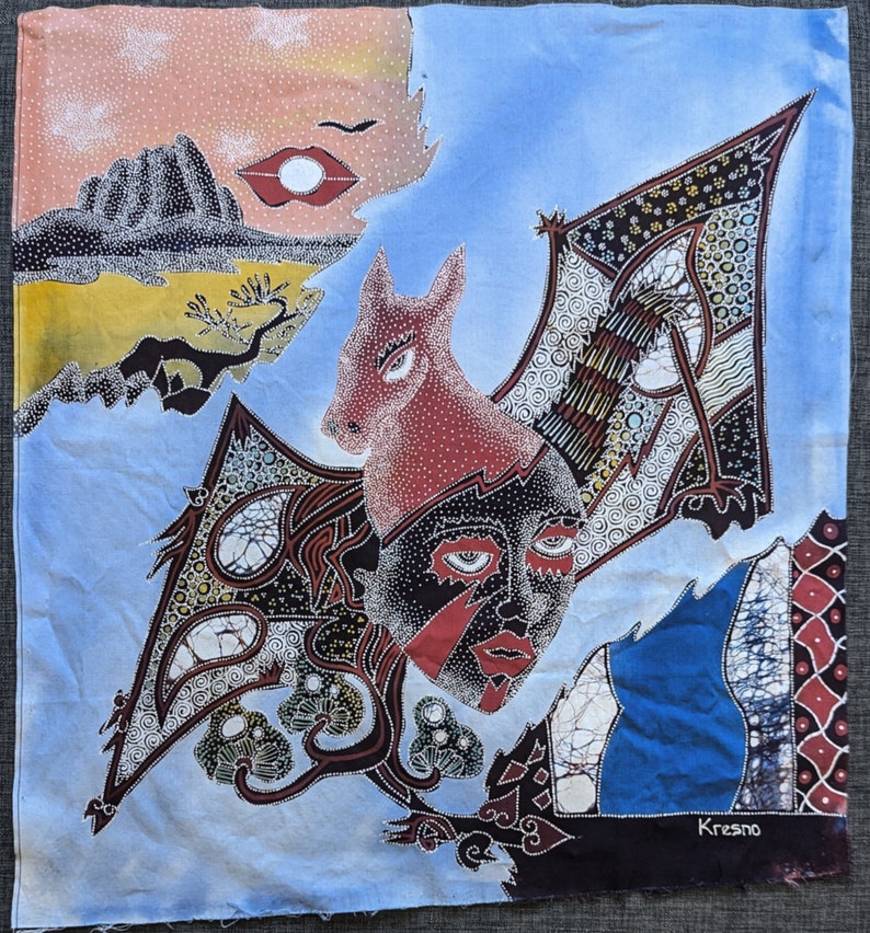 Wall Art - Batik Wall Hanging From the 1990s - Authentic Indonesian ...