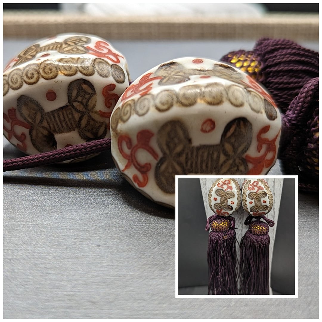 Scroll Weights Japanese Fuchin Weighted Pair of Japanese Handcrafted ...