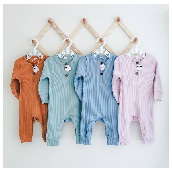 Ribbed Baby Romper - Etsy