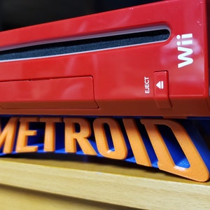 Nintendo Original Wii Horizontal Display Stand With Metroid Text Logo ...