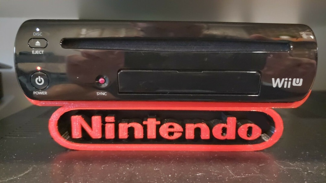 Nintendo Wii U Horizontal Display Stand With Nintendo Logo 3D Printed ...