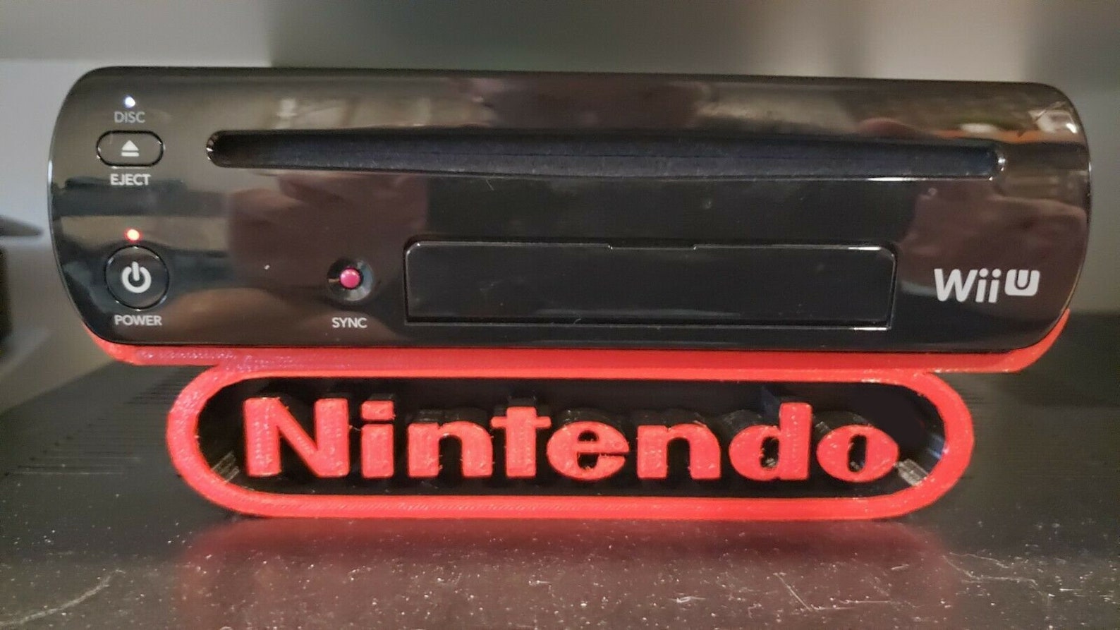 Nintendo Wii U Horizontal Display Stand With Nintendo Logo 3D Printed ...