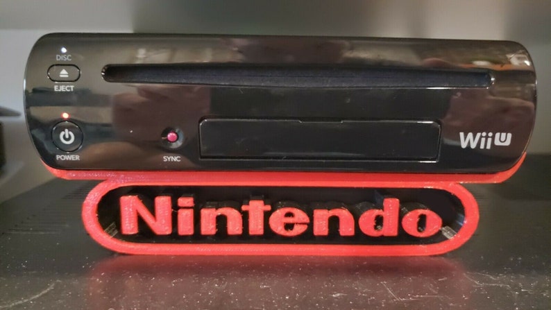 Nintendo Wii U Horizontal Display Stand With Nintendo Logo 3D Printed ...