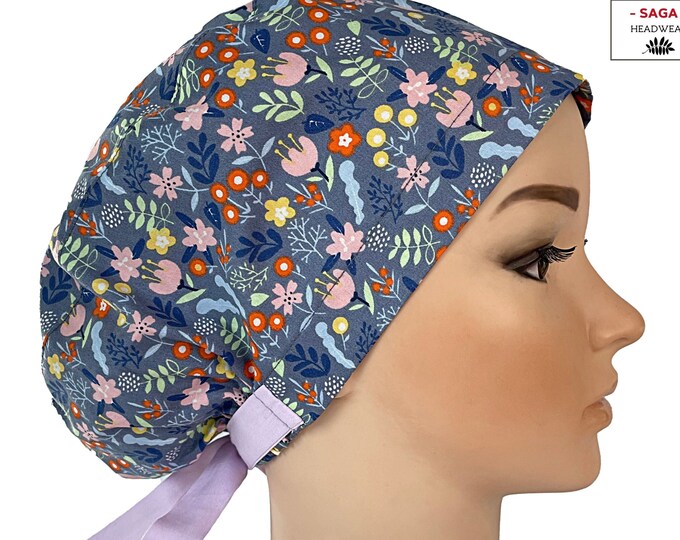 Floral Surgical Cap Scrub Caps for Women Nurse Bonnet With - Etsy