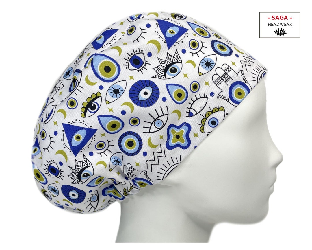 Evil Eyes Surgical Caps for Women Scrub Hat Nurse Euro Bonnet - Etsy
