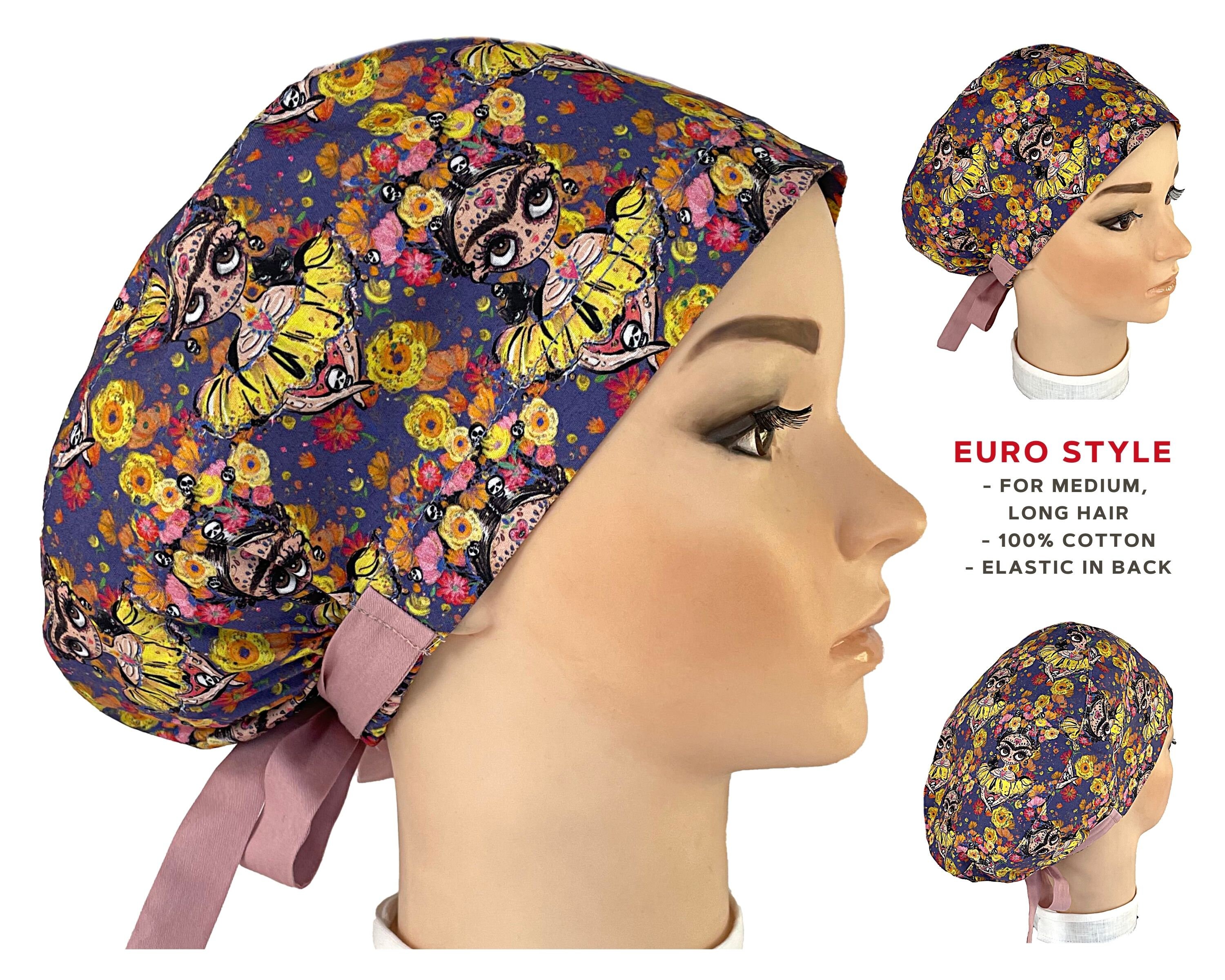 Floral surgical bonnet Scrub caps for women Surgery hat - Etsy.de
