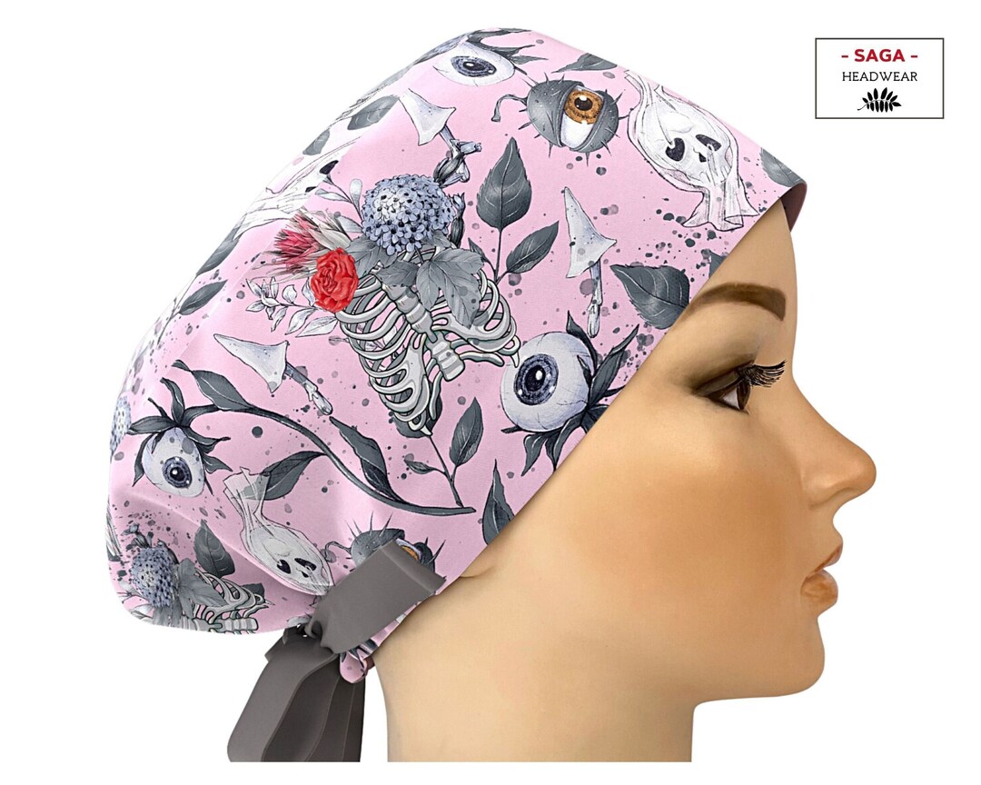 Scrub Caps for Women, Medical Anatomy Surgery Hats, Euro Surgical Caps ...