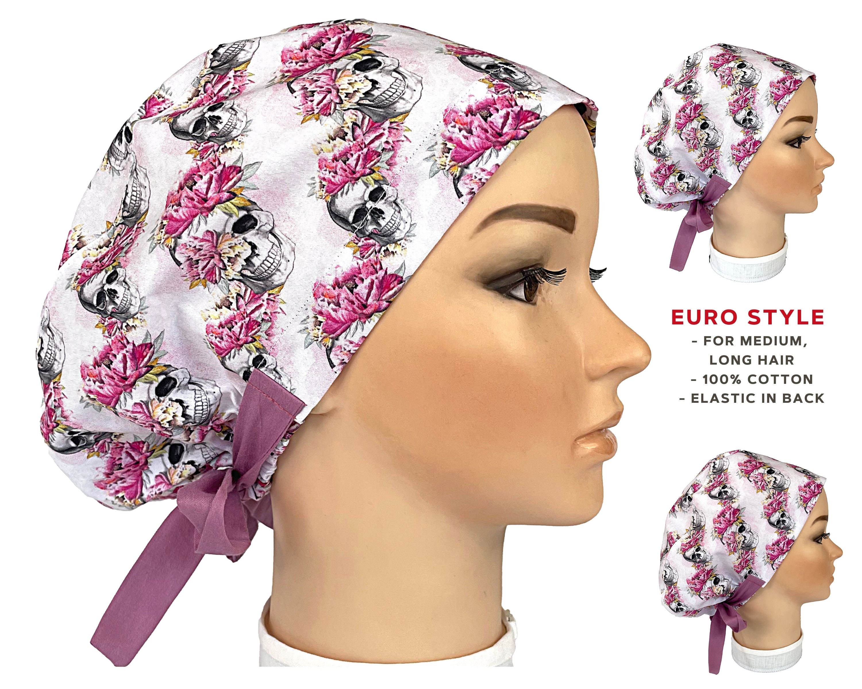 Scull Surgery Cap Women Surgical Scrub Cap Euro Nurse Cap | Etsy Australia