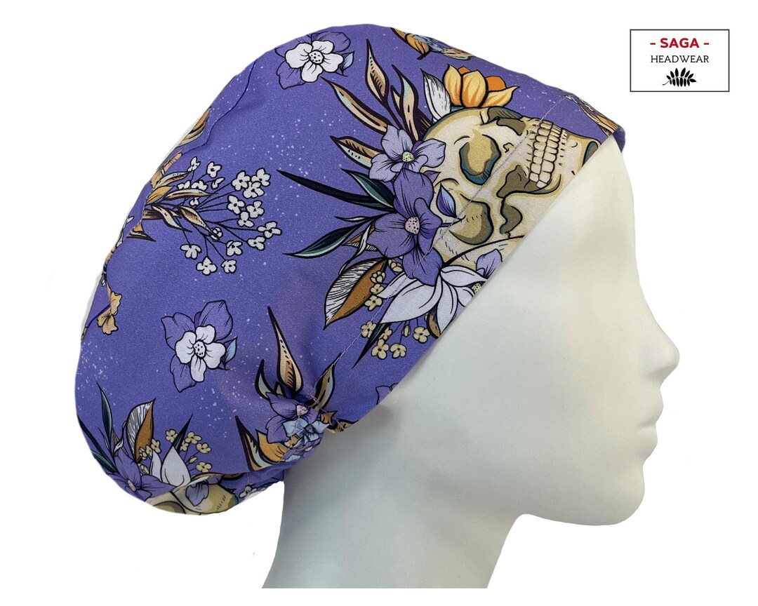 Skull Surgery Scrub Caps for Women, Surgical Hat Euro Style - Etsy