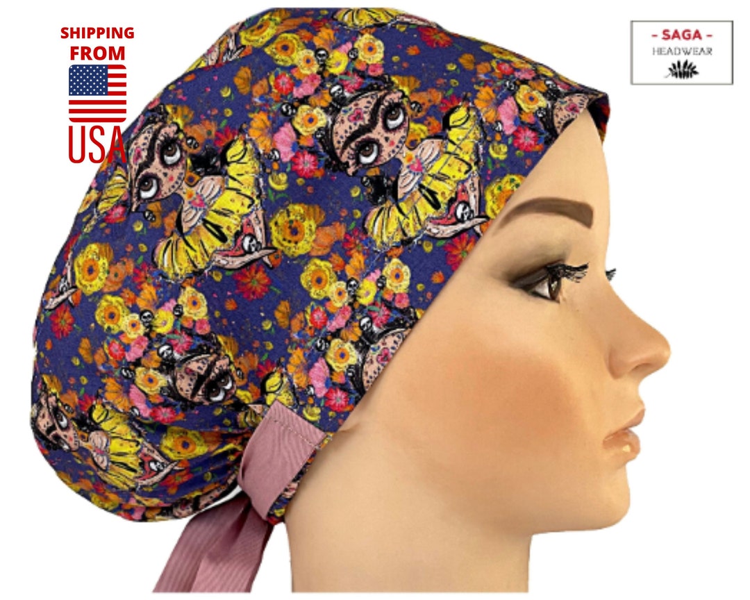 Floral Surgical Bonnet Scrub Caps for Women Surgery Hat - Etsy