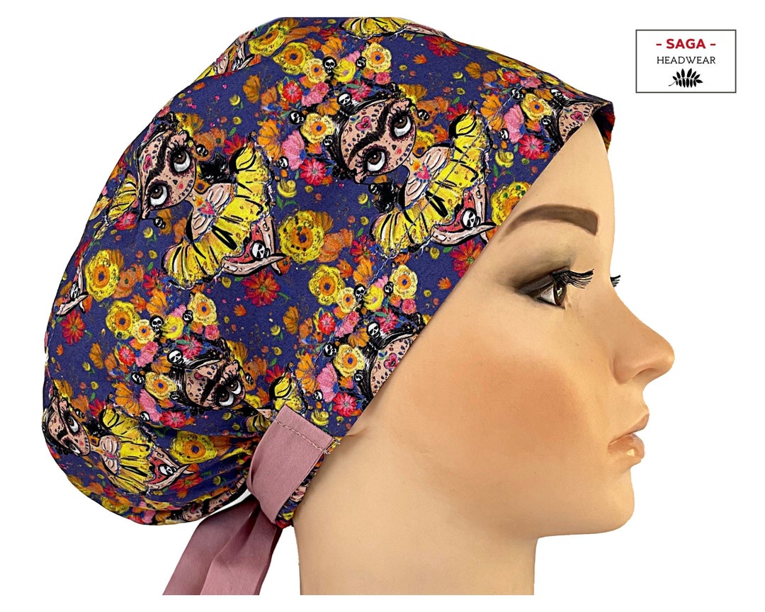 Floral Surgical Bonnet Scrub Caps for Women Surgery Hat - Etsy