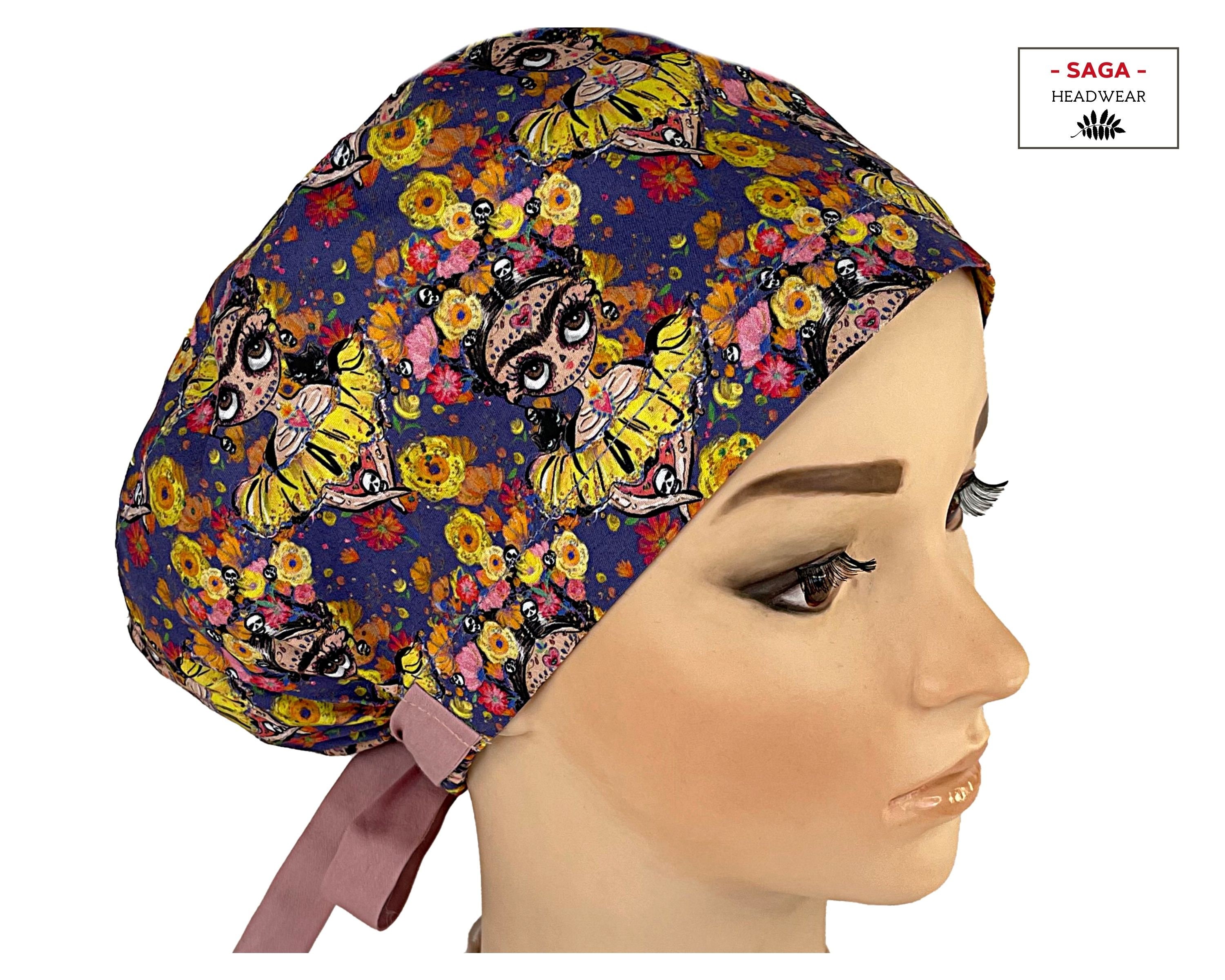 Floral surgical bonnet Scrub caps for women Surgery hat - Etsy.de
