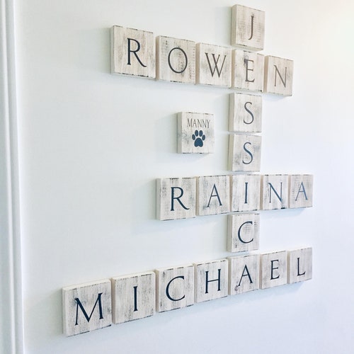 5.5 Large Scrabble Tiles Scrabble Tile Wall Art Letters - Etsy