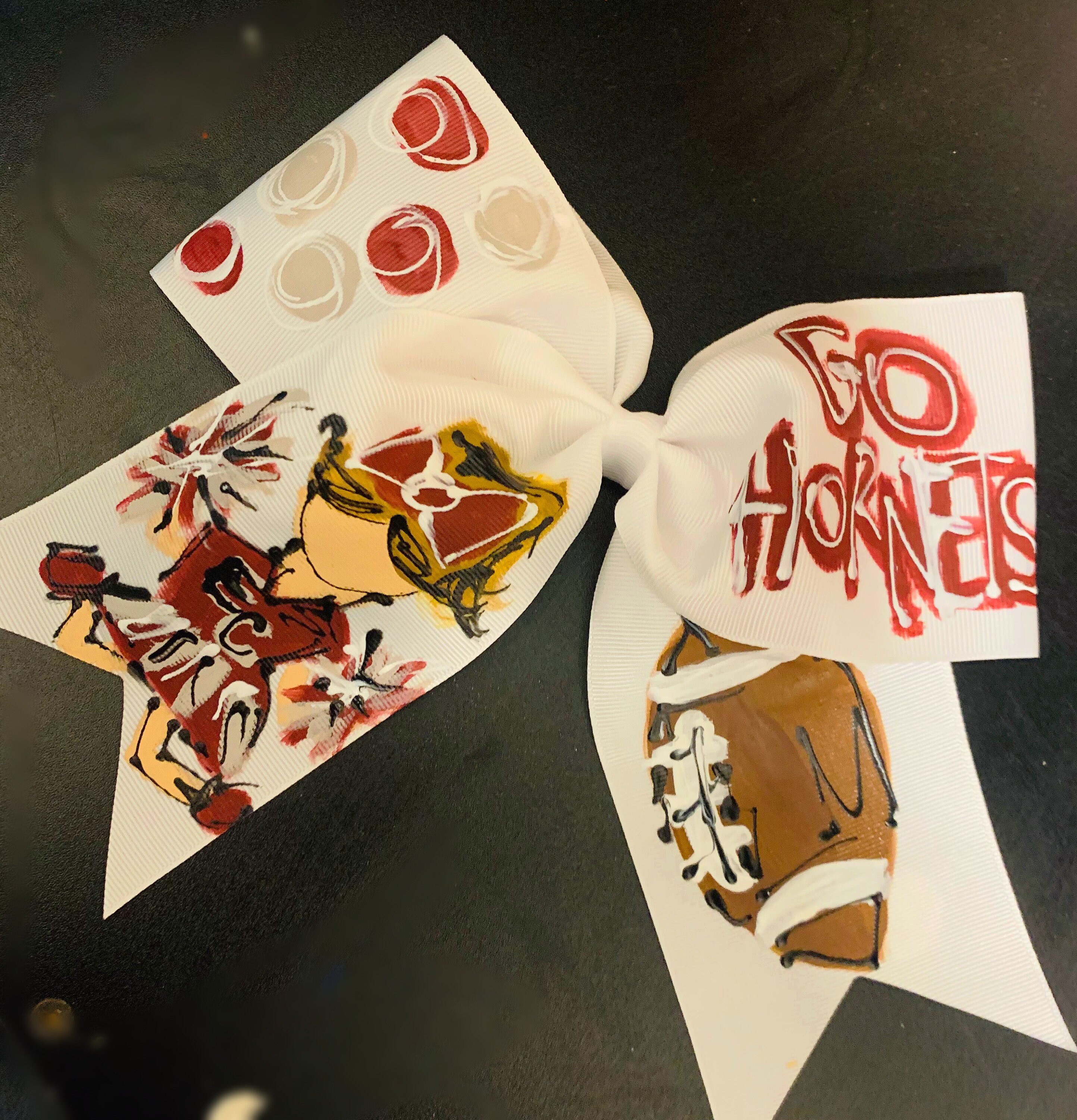 LOCAL PICKUP Hand Painted Team Sprit Bows - Etsy