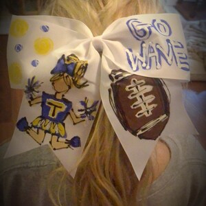 LOCAL PICKUP Hand Painted Team Sprit Bows - Etsy