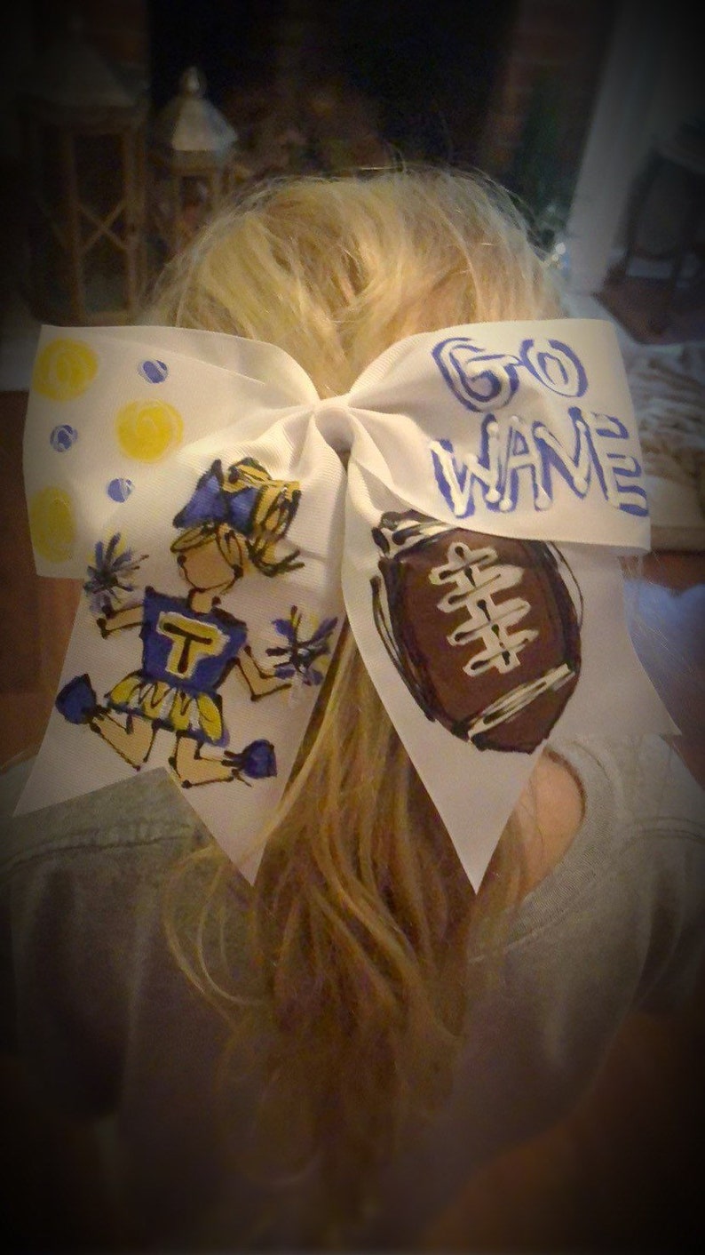 LOCAL PICKUP Hand Painted Team Sprit Bows - Etsy