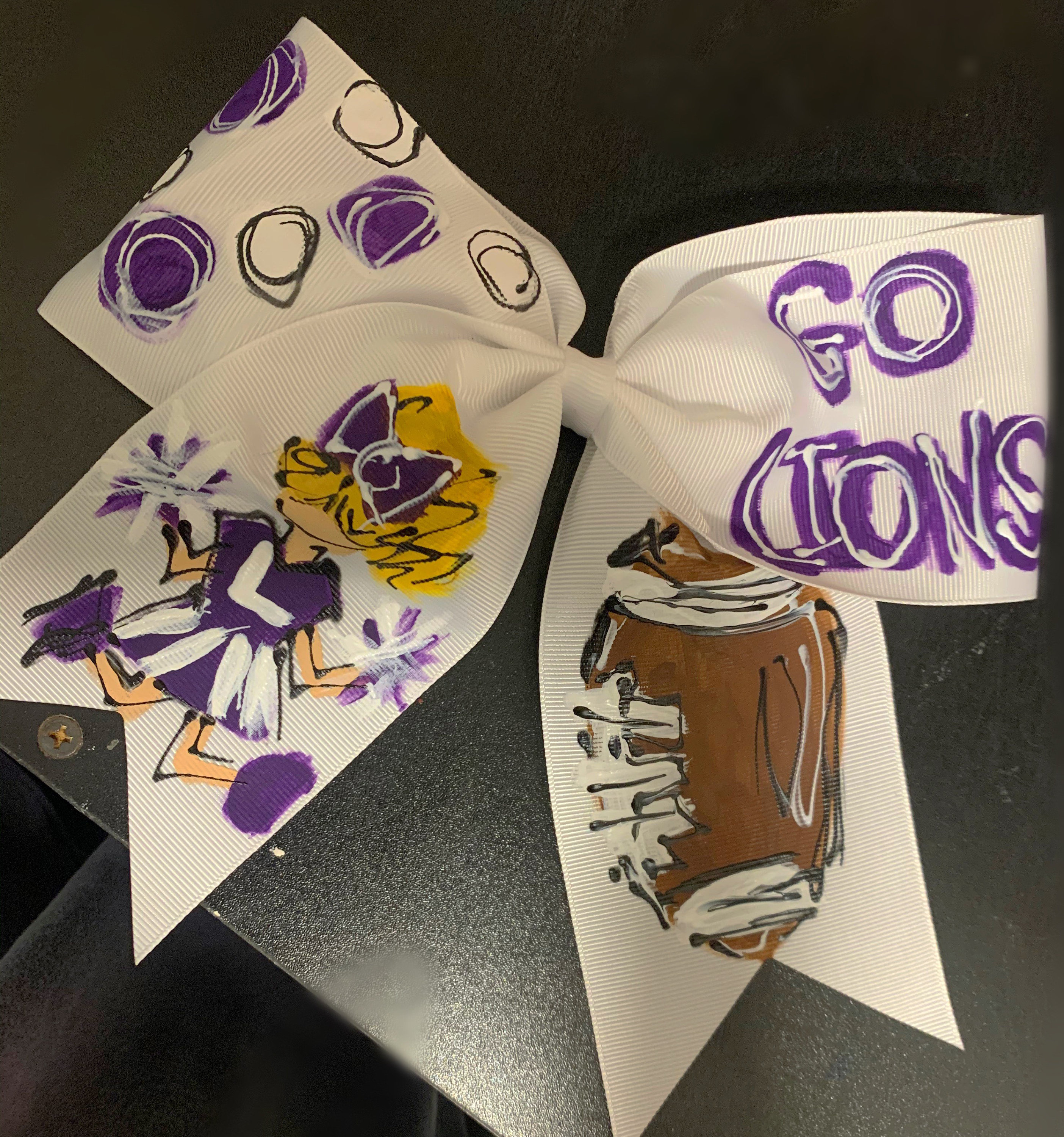 LOCAL PICKUP Hand Painted Team Sprit Bows - Etsy