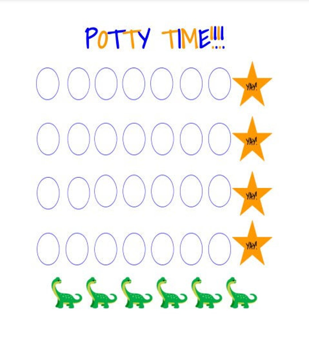 Toddler Boy's Potty Chart - Etsy