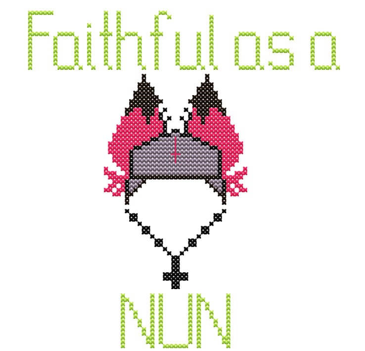 Alastor, Hazbin Hotel Cross Stitch Pattern, Faithful as a Nun - Etsy