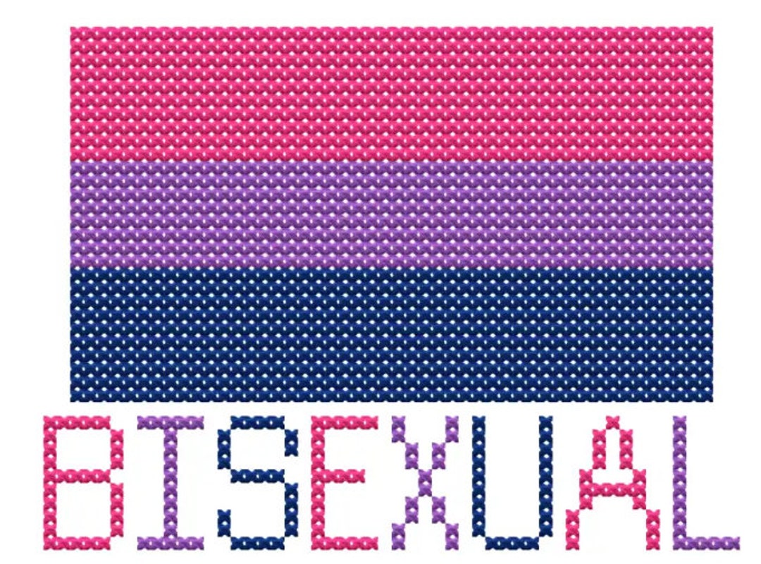Bisexual Flag Cross Stitch Pattern - Etsy