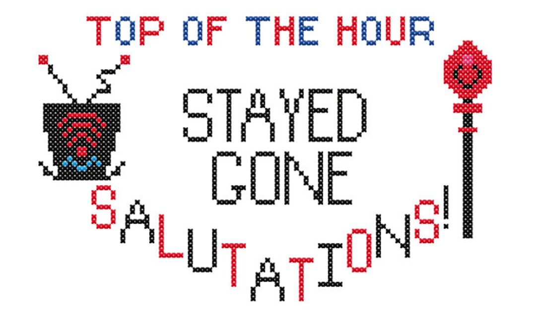 Stayed Gone Cross Stitch Pattern, Hazbin Hotel, Alastor, Vox - Etsy