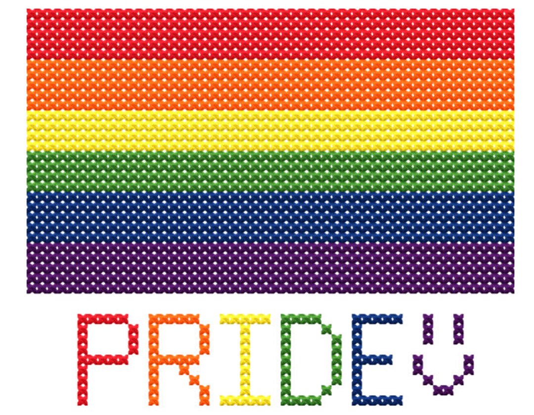 Pride Flag Cross Stitch Pattern - Etsy