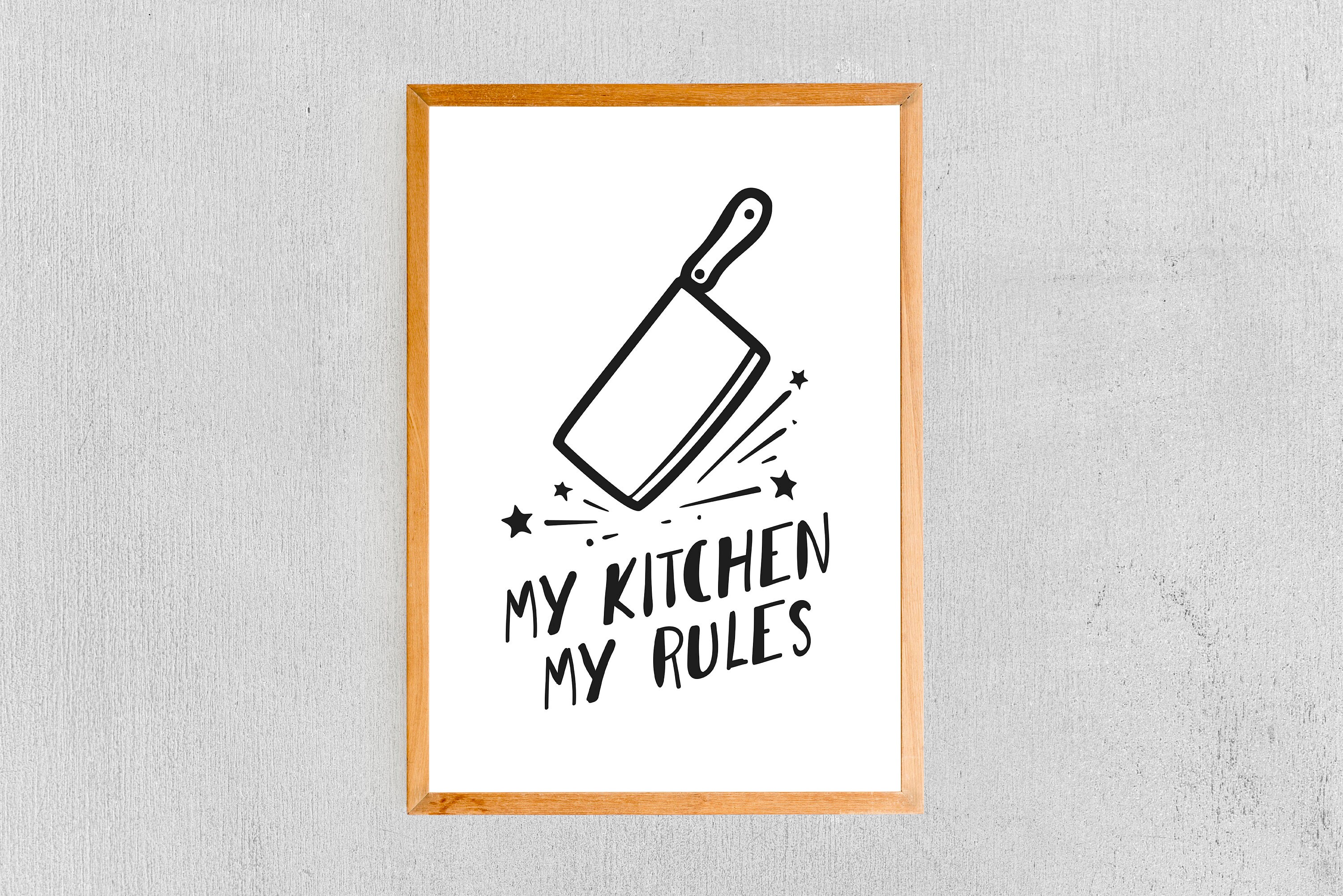 My Kitchen My Rules Kitchen Poster Kitchen Decor Sign | Etsy