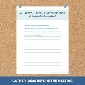 Family Meeting Toolkit, Family Weekly Planner, PDF Printable, - Etsy